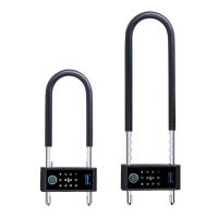 China YAGU U-lock Electronic Smart Security App Fingerprint Combination Password U Shape Glass Door Tuya Lock for sale