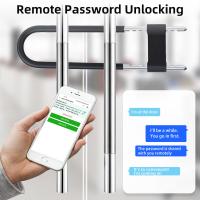 China YAGU Tuya Smart Locks Glass Door U-shaped Fingerprint Combination Smart Lock U-lock for sale