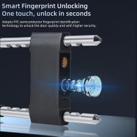 China YAGU Tuya Smart Locks Glass Door U-shaped Fingerprint Combination Smart Lock U-lock for sale