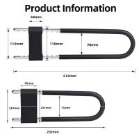 China YAGU Tuya Smart Locks Glass Door U-shaped Fingerprint Combination Smart Lock U-lock for sale