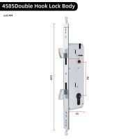 China YAGU Customized 2085 2585 2885 3085 3585 4085 4585 Sliding Door Special Lock with Hook Insert Aluminum Alloy Door Hook Lock Body for sale