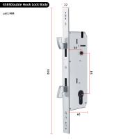 China YAGU Customized 2085 2585 2885 3085 3585 4085 4585 Sliding Door Special Lock with Hook Insert Aluminum Alloy Door Hook Lock Body for sale