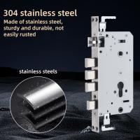 China YAGU Stainless Steel 6068 7068 7568 24*240mm Anti Theft Door Lock Body  Door Lock Accessories for sale