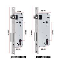 China YAGU Stainless Steel 2085 2585 3085 3585 4085 5085 6085mm Aluminum Door Lock Body Door Lock Accessories for sale
