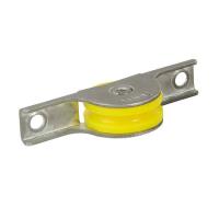 China 22mm U Groove Steel Sliding Door Wheels 4 roller With Ball Bearing for sale