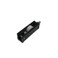 China Black Zamak Sliding Window Roller Parts Nylon Single V Groove Wheel Assembly for sale