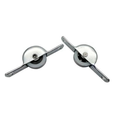 China Corrosion Resistant bottom Steel Sliding Door Wheels Nylon Pulley For Closet for sale