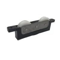 China Double U Groove Ball Bearing Sliding Window Rollers Anodizing Aluminium 100kg Load for sale