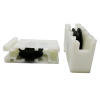 China 25mm White Nylon Aluminium Sliding Window Roller Replacement Carbon Steel Bearing for sale