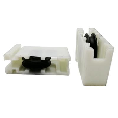 China 25mm White Nylon Aluminium Sliding Window Roller Replacement Carbon Steel Bearing for sale