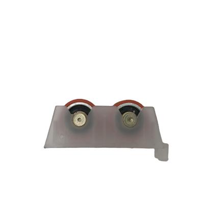 China 80KG Sliding Window Rollers Wheel Transparent Nylon Plastic Aluminium For Glass Door for sale