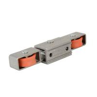 China Adjustable Rail Guided Aluminium Sliding Door Rollers Replacement For Closet Wardrobe for sale