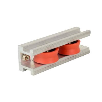 China Door And Window Accessories Double Nylon V Groove Pulley Wheel Aluminium Sliding Door Rollers for sale