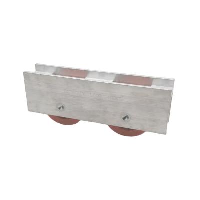 China Middle East Hot Sales Aluminium Box Roller 30mm V Shape Double Nylon Pulley Wheel Aluminium Sliding Door Rollers for sale