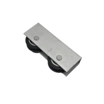 China South America Hot sales Aluminium Door And Window Fitting Double Nylon U Shape Pulley Wheel Aluminium Sliding Door Rollers for sale