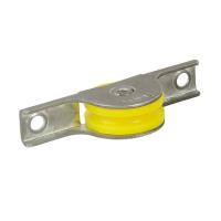 China 22mm U Groove Steel Sliding Door Wheels 4 roller With Ball Bearing for sale