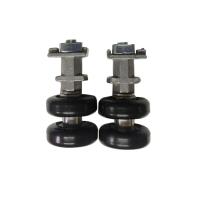 China Nylon Round Shape Double Pulley Wheel Aluminium Bracket Sliding Glass Balcony Wheel for sale
