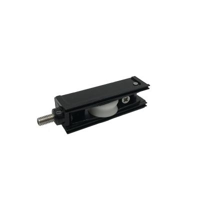 China Black Zamak Sliding Window Roller Parts Nylon Single V Groove Wheel Assembly for sale
