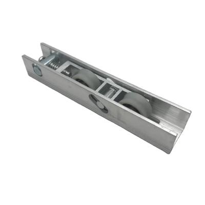 China Iraq Hot Sales 130mm Length Double Nylon V / U Shape Pulley Wheel Aluminium Sliding Door And Window Rollers for sale