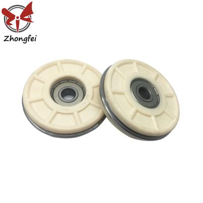 China White PA Chrome steel Sliding Door Roller Bearing Pulley 86mm for sale