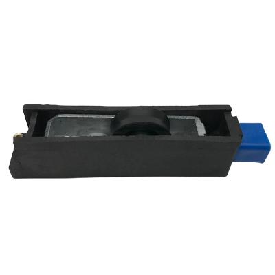 China Argentina Heavy Duty Single V Shape Nylon Pulley Wheel Zinc Alloy Inner Part Plastic Housing Sliding Door And Window Rollers for sale
