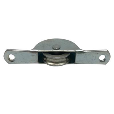 China Aluminium Door And Window Accessories 24mm U Groove Iron Wheel Sliding Steel Door Wheels for sale