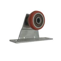 China Peru Market Aluminium Window Accessories Round Shape Nylon Wheel Zinc Plated Iron Bracket Steel Sliding Door Wheels for sale