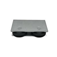China Peru Market Aluminium Window Hardware 36mm Height Zinc Plated Iron Bracket Steel Sliding Door Wheels for sale