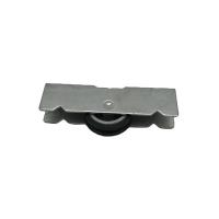China Peru Market Aluminium Window Hardware Single Nylon Wheel Zinc Plated Iron Bracket Steel Sliding Door Wheels for sale