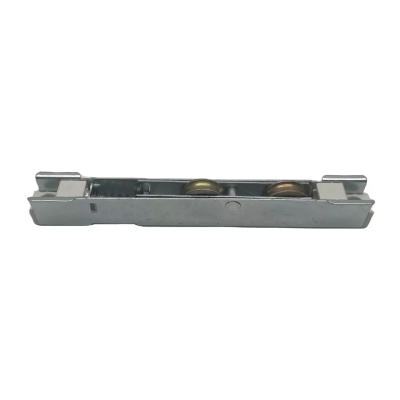 China Egypt Hot Sales UPVC Window Hardware Double U Shape Iron Wheel Zinc Plated Housing Steel Sliding Door Wheels for sale