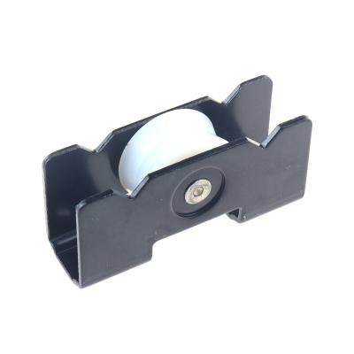 China Peru Hot Sales Aluminium Window Hardware Single V Shape Nylon Needle Bearing Wheel Black Painting Iron Housing Steel Sliding Door Wheels for sale