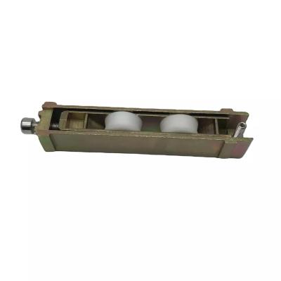 China South America Hot sales Heavy Duty Needle Bearing Double V Groove Nylon Pulley Wheel Yellow Zinc Alloy Bracket Sliding Window Rollers for sale