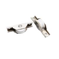 China 201 304 Stainless Steel Bracket Sliding Door Rollers U Shape Nylon Pulley Wheel Stainless Steel Door Rollers for sale
