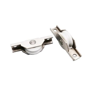 China 201 304 Stainless Steel Bracket Sliding Door Rollers U Shape Nylon Pulley Wheel Stainless Steel Door Rollers for sale