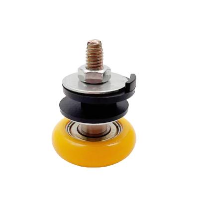China Bathroom Sliding Glass Door Hanging Roller High Carbon Steel Bearing Nylon Round Shape Pulley Wheel Stainless Steel Door Rollers for sale