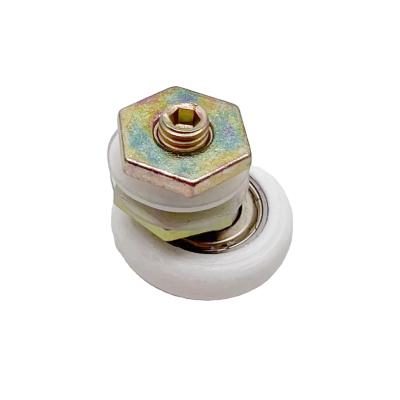 China Bathroom Sliding Glass Door Hanging Roller Single Nylon Round Shape Pulley Wheel Stainless Steel Door And Window Rollers for sale