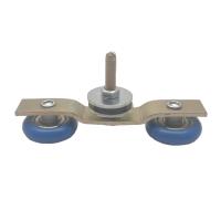China Shower Glass Door Hanging Roller Wheel Double Nylon Round Shape Pulley Wheel Stainless Steel Door Rollers for sale