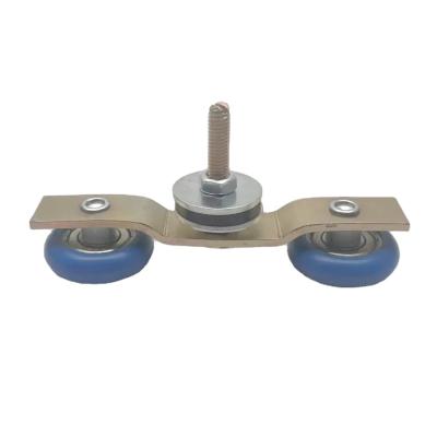 China Shower Glass Door Hanging Roller Wheel Double Nylon Round Shape Pulley Wheel Stainless Steel Door Rollers for sale