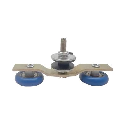 China Brazil Hot sales Shower Glass Door Hanging Roller Wheel Double Nylon Round Shape Pulley Wheels Stainless Steel Door Rollers for sale