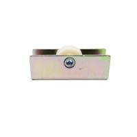 China Door Hardware Zinc Plated Iron Roller U Groove Steel Sliding Door Wheels for Doos and windows for sale
