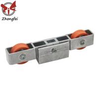 China Aluminium Housing Sliding Roller Adjustable U groove Double Nylon Pulley Wheel Window Wheel Gate Roller for Egypt Market for sale