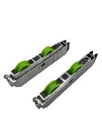 China ROLDANA Hardware Aluminium Sliding Door Rollers Double Door Wheels Gate Roller For Brazil for sale