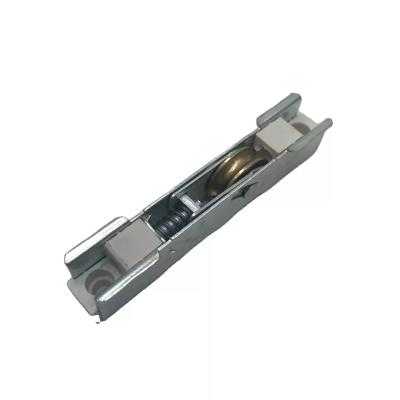 China 12.5mm*20mm Low Noise Hot-selling UPVC Sliding Roller With Iron Zinc Plating Housing And Iron Wheel Load Capacity 150KG for sale