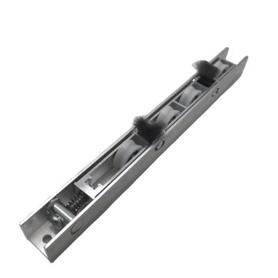 China AdjustableFour Wheel Roller U/V Groove Nylon Pulley Wheel Aluminium Alloy Housing Sliding Door And Window Roller for sale