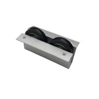 China South America Hot sales Aluminium Door And Window Fitting Double Nylon U Shape Pulley Wheel Aluminium Sliding Door Rollers for sale