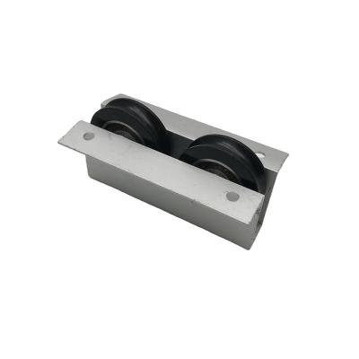 China South America Hot sales Aluminium Door And Window Fitting Double Nylon U Shape Pulley Wheel Aluminium Sliding Door Rollers for sale