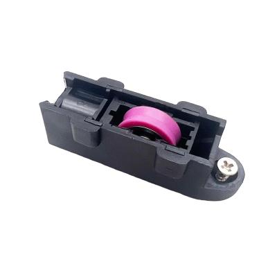 China Roldanas Acessórios Para Alumínio Sliding Aluminum Door And Window Roller Wheels Single V Shape Nylon Wheel Plastic Bracket Sliding Window Roller for sale