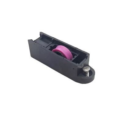 China Roldanas Acessórios Para Alumínio Aluminum Door And Window Hardware Sliding Single V Shape Nylon Wheel Plastic Bracket Sliding Roller Wheel for sale