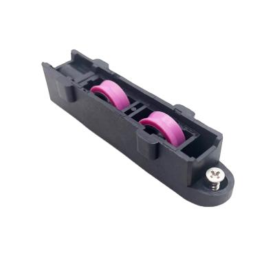 China Roldanas Acessórios Para Alumínio Sliding Aluminum Window Roller Wheel Double V Shape Nylon Pulley Wheel Plastic Housing Door Roller for sale