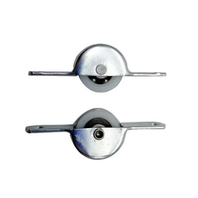 China Door And Window Accessories 18mm Nylon Wheel Iron Housing With Zinc Plated Steel Sliding Door Wheels for sale